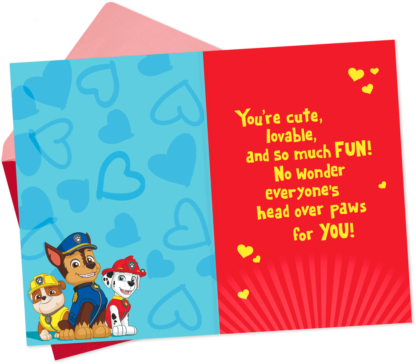 Download Nickelodeon Paw Patrol Hug Day Valentine's Day Card - Paw ...