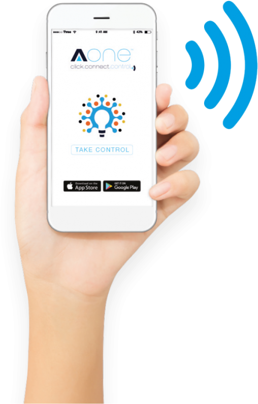 Download Image Of A Hand Holding A Phone With The Aone App - Iphone ...