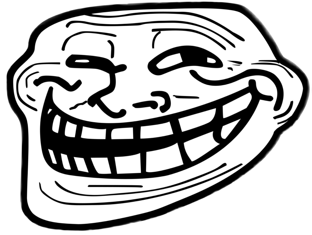 Download Transparent Troll Sticker - Black And White Memes - PNGkit