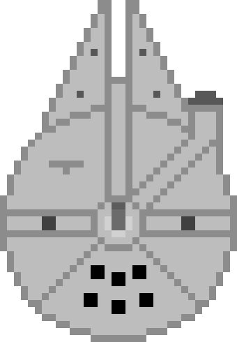 Download Millenniumfalcon - Pixel Millennium Falcon - Full Size PNG ...