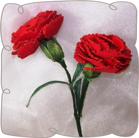 Download 3d Red Carnation - Machine Embroidery Carnation - Full Size ...