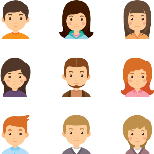 Download People Flat Icon - Full Size PNG Image - PNGkit