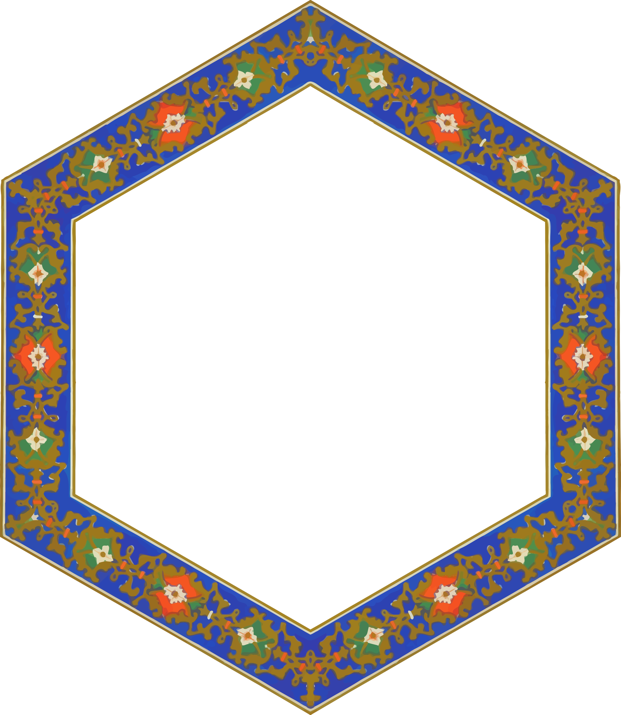 Download Hexagonal Ornate Big Image Png - Hexagon Frame Png - Full Size ...