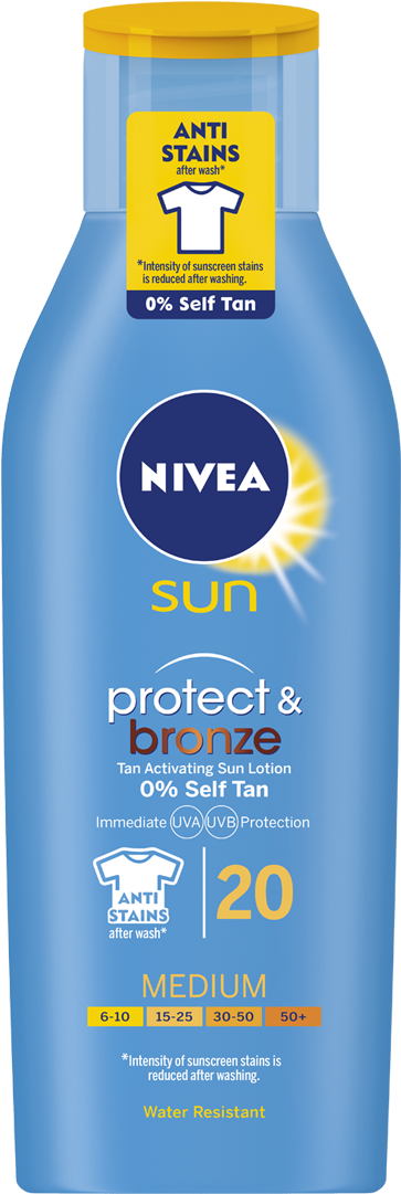 Download Transparent Sun Care - Nivea Sun Protect & Bronze - PNGkit