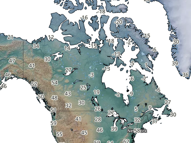 Download Canada Temperatures Map - Map - Full Size PNG Image - PNGkit