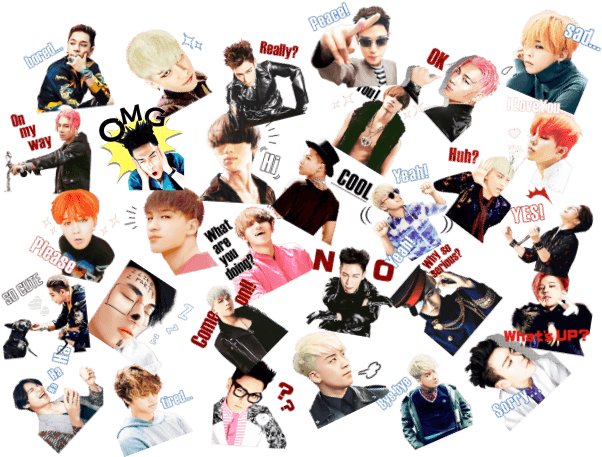 Download Big Bang Whatsapp Sticker Download - Collage - Full Size PNG ...