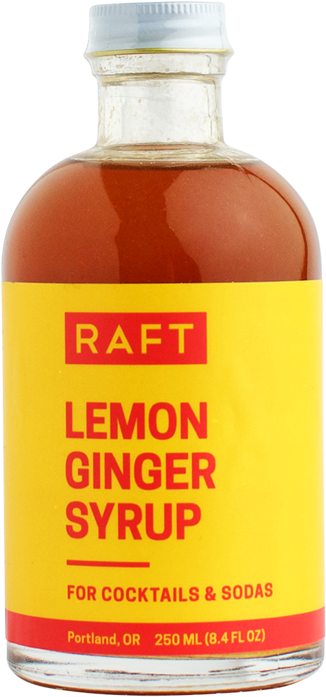 Download Raft Lemon Ginger Syrup - Glass Bottle - Full Size PNG Image ...