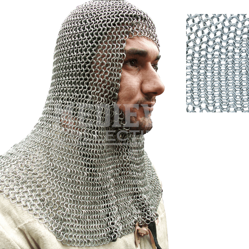 Download Butted Chainmail Coif - Mail Coif - Full Size PNG Image - PNGkit