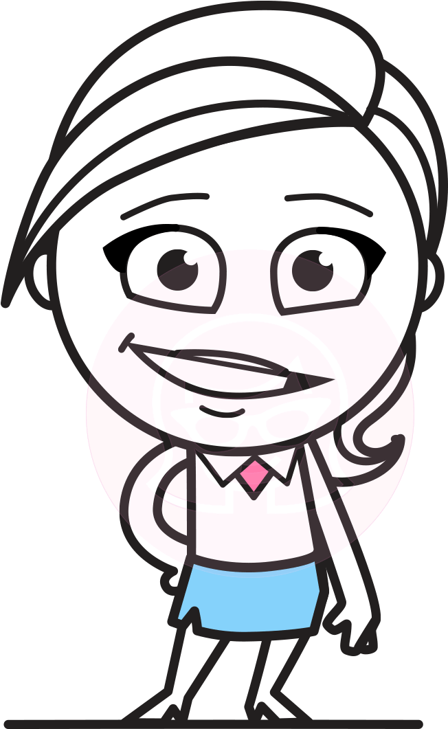 Download Heidy The Full Of Ideas Lady - Simple Cartoon Character Ideas ...