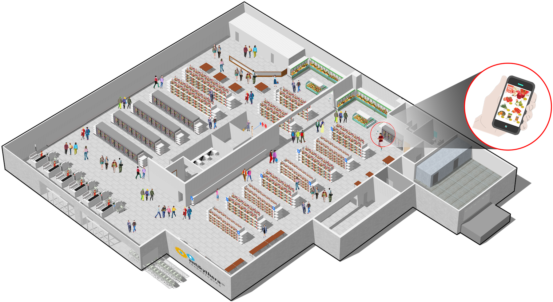 Download Supermarkets Can Be Chaotic Places - Floor Plan - Full Size ...