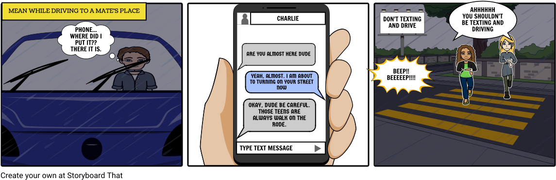 Download Texting And Driving - Cartoon - Full Size PNG Image - PNGkit