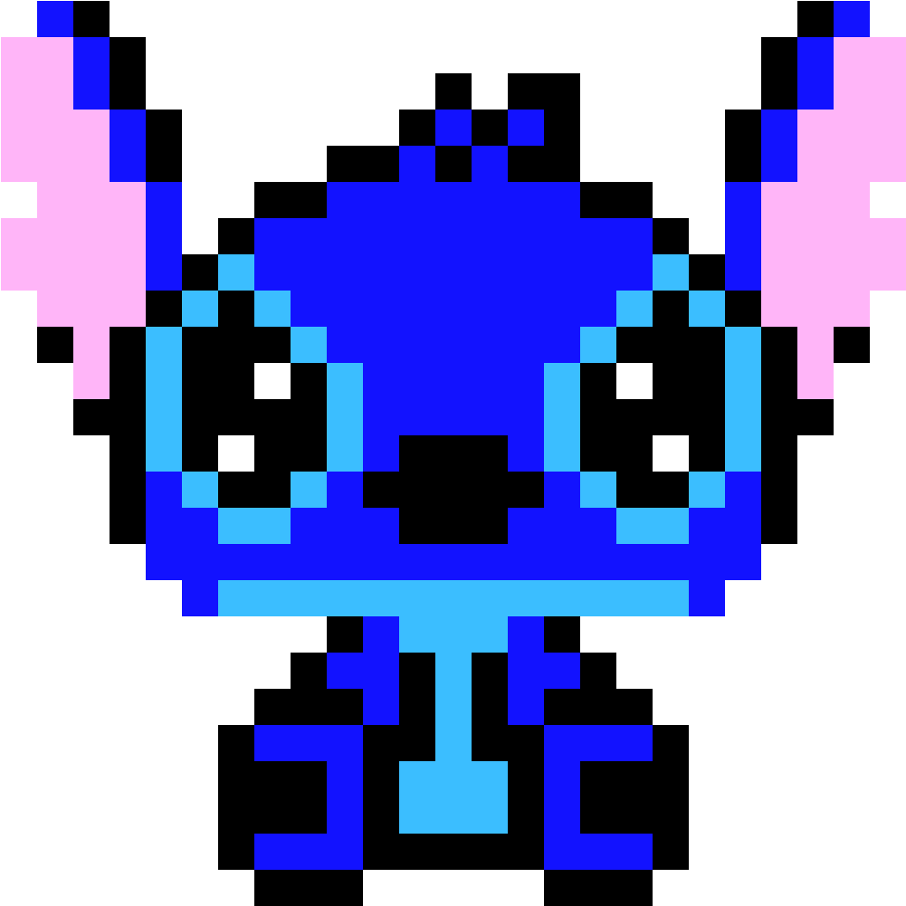 Download Stitch - Pixel Art Stitch Drawn - Full Size PNG Image - PNGkit