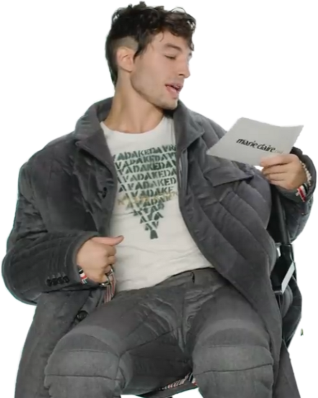 Download Ezramiller Sticker - Sitting - Full Size PNG Image - PNGkit