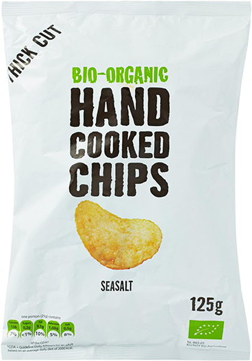 Download Organic Sea Salt Hand Cooked Crisps - Potato Chip - Full Size ...