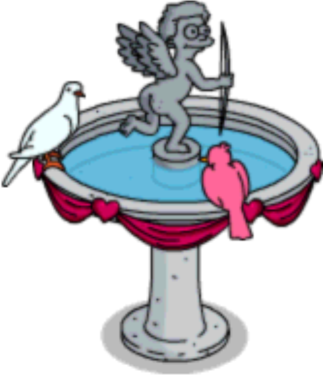 Download Should I Buy Cherub Bird Bath - Cartoon - Full Size PNG Image ...