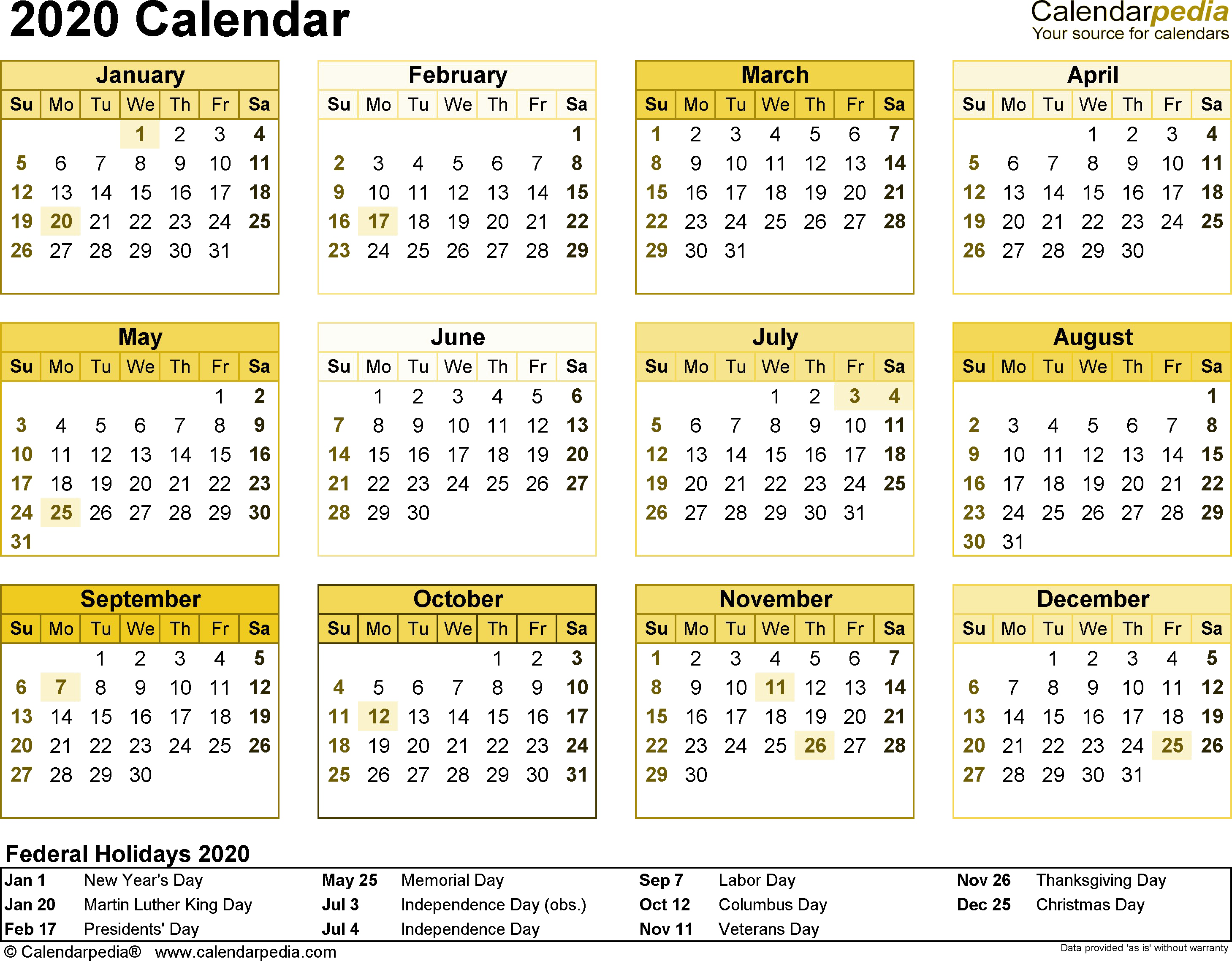 Download 2020 Calendar Png Free Download - Calendar 2020 With Holidays ...