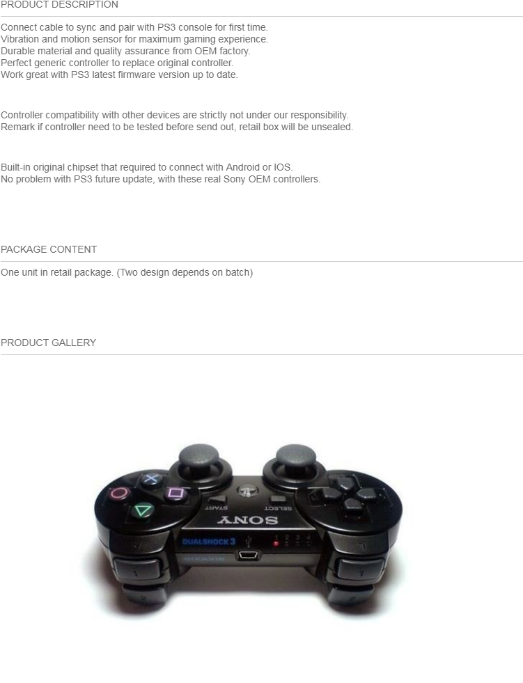 Download Sony Playstation 3 Dualshock Ps3 Ds3 Wireless Bluetooth ...