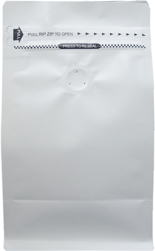 Download 250g Box Bottom Bag With Zip, Valve And Slit, White - Box ...