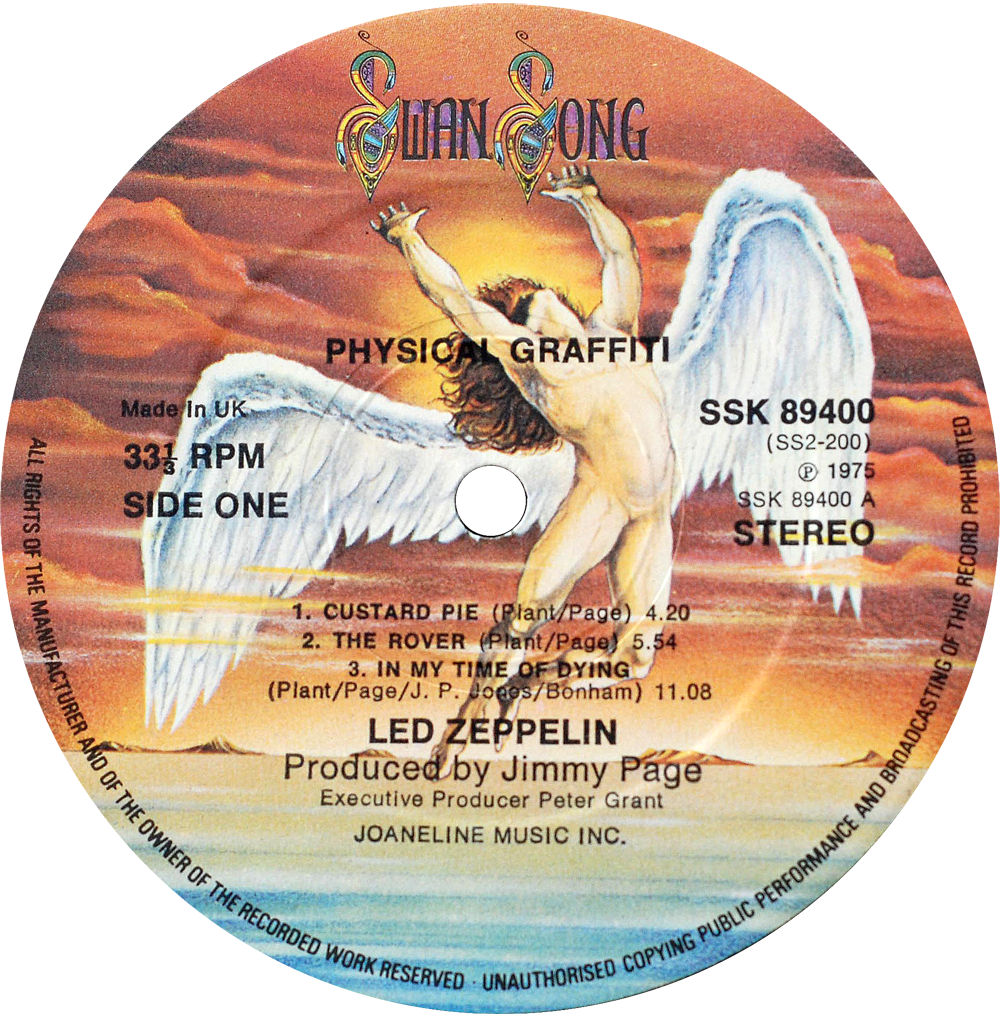 Download Swan Song - Led Zeppelin Vinyl Label - Full Size PNG Image ...