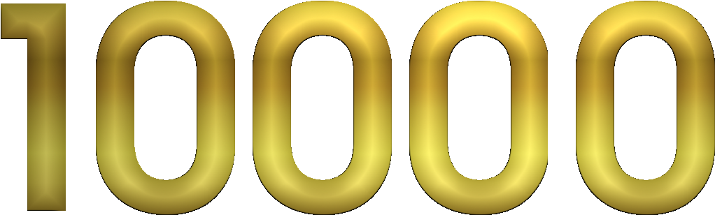 Download Golden Number 10000 - 10000 - Full Size PNG Image - PNGkit
