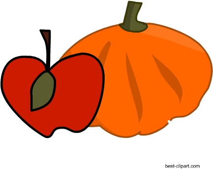 Download Free Apple And Pumpkin Png Clip Art - Portable Network ...