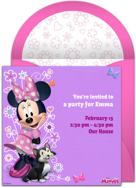 Download Minnie Mouse Online Invitation - Minnie Mouse 2 Birthday ...