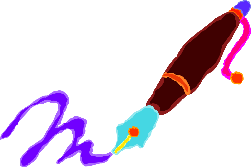 Download Vector Illustration Of Fountain Pen Writing Instrument - Big ...