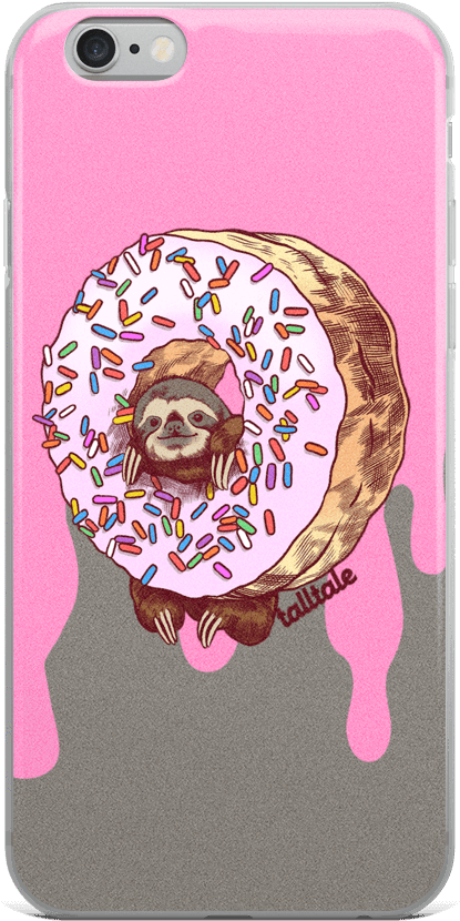 Download Sloth Donut Iphone Case - Mobile Phone Case - Full Size PNG ...