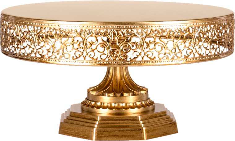 Download Gold Metal Cake Stand 6"h X 12"w - Золотистые Тортовницы В ...