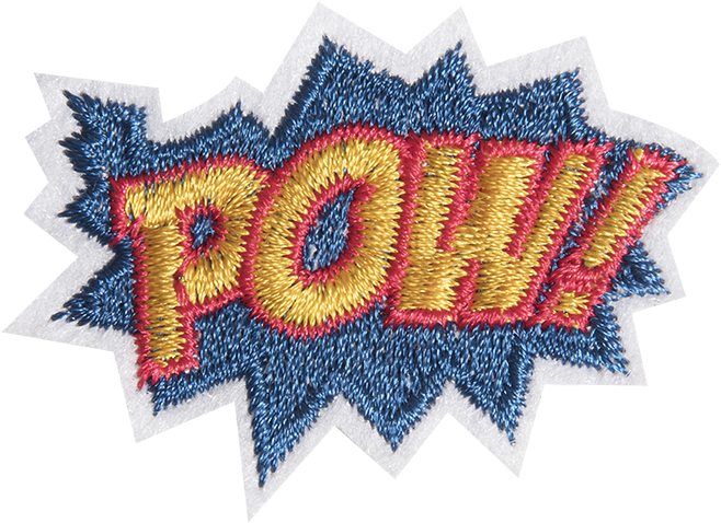 Download Comic Mini Blue Pow - Graphic Design - Full Size PNG Image ...
