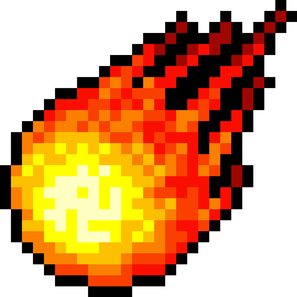 Download #pixel #fireball - Fireball Pixel Art - Full Size PNG Image ...