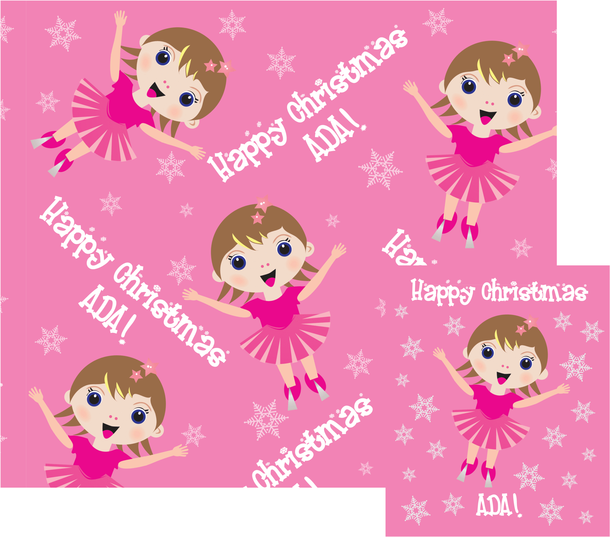 Download Personalised Christmas Gift Wrap & Tag - Full Size PNG Image ...