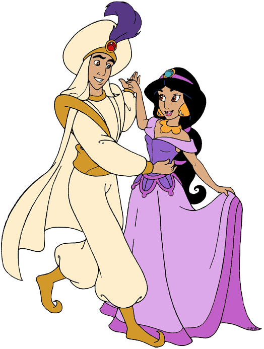 Download Aladdin, Jasmine Sitting Together Aladdin, Jasmine - Cartoon ...