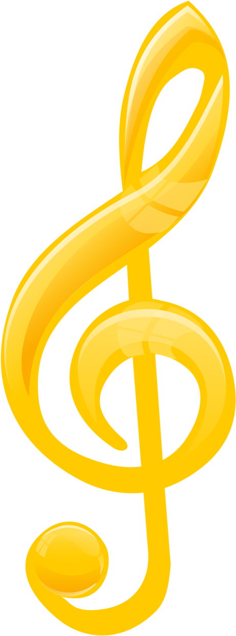 Download ••°‿ ⁀music‿ ⁀°•• Clipart - Gold Music Note Clipart - Full ...