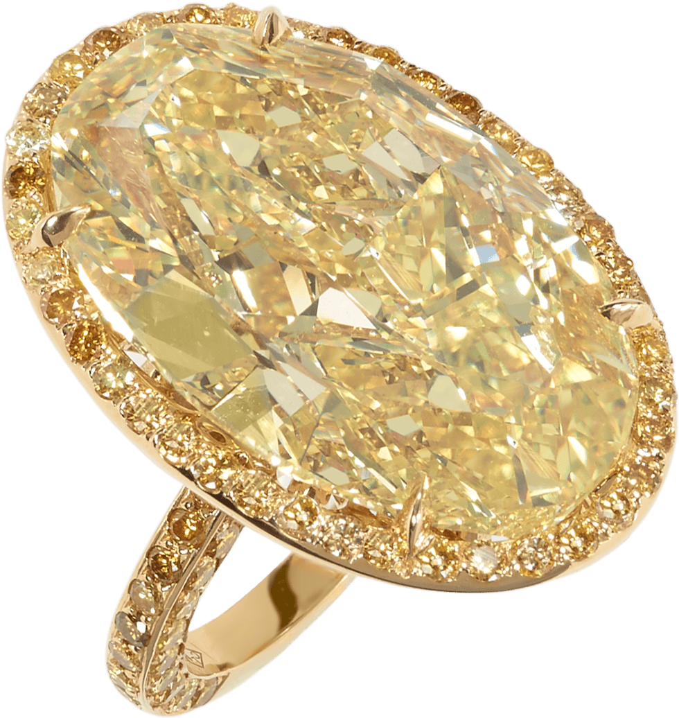 Download Glambarbie Natural Fancy Vivid Yellow Diamond Ring ...