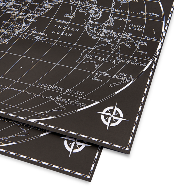 Download Black World Map Gift Wrap - Triangle - Full Size PNG Image ...