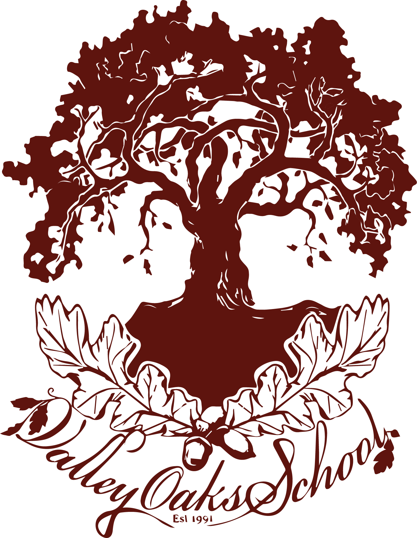 Download Valley Oaks - Simple Oak Tree Drawing - Full Size PNG Image ...