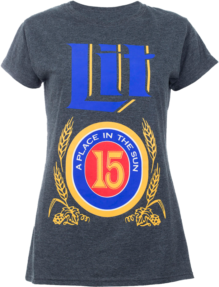 Download Lit Miller Lite Ladies T-shirt - Emblem - Full Size PNG Image ...