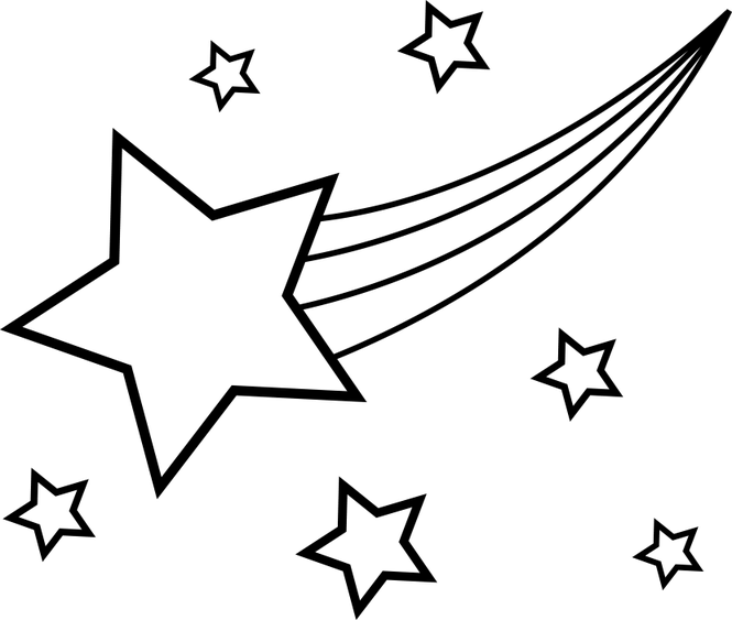 Download Falling Stars Coloring Pages 6 By Melissa - Stars Clipart ...