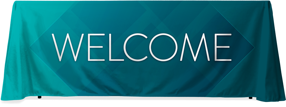 Download Teal Diamond Welcome - Welcome Table Banner - Full Size PNG ...