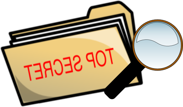 Download Top Secret Folder And Magnifying Glass Clip Art At - Directory ...