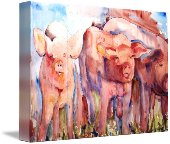 Download Png Library Pig Squeal Painting Farm Animal Art By - Gallery ...