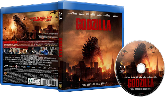 Download Godzilla - Godzilla 2014 Bluray Cover - Full Size PNG Image ...