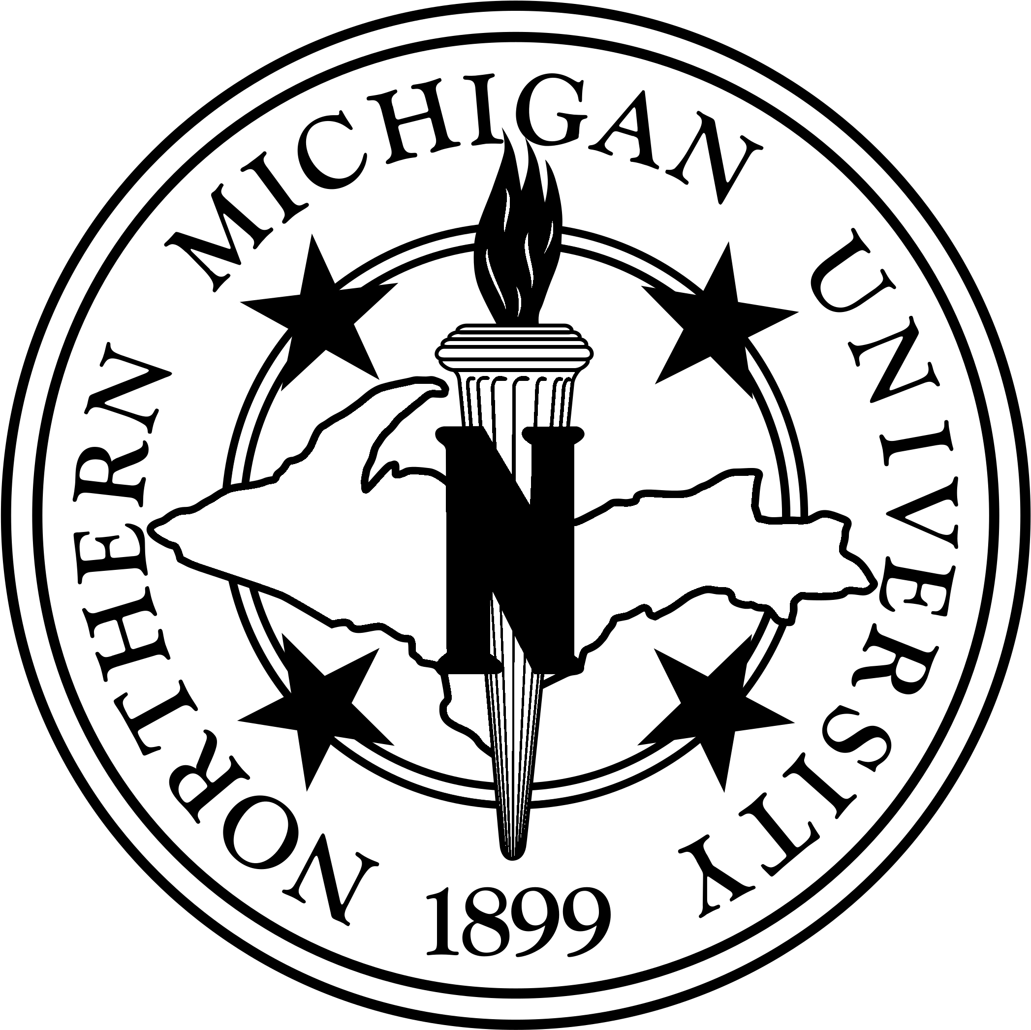 Download Northern Michigan University Logo Black And Ahite - Northern ...