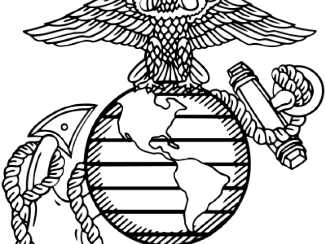 Download Marine Clipart Ega - Us Marines Logo Drawings - Full Size PNG ...