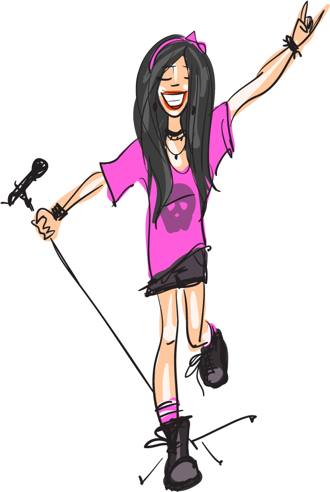 Download Illustration Pink Transprent - Singer - Full Size PNG Image ...