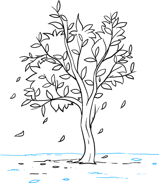 Download How To Draw Fall Tree - Easy Small Tree Drawings - Full Size ...