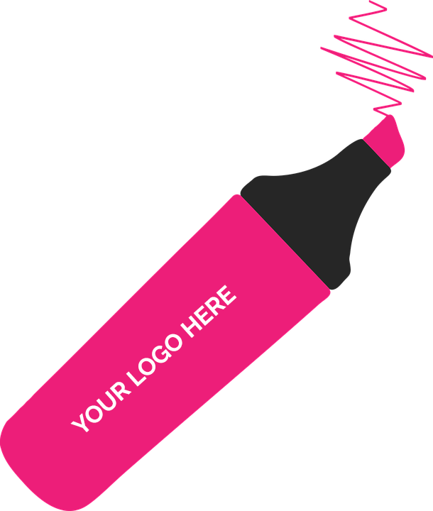 Download Customized Highlighter - Highlighter Pen Cartoon - Full Size ...