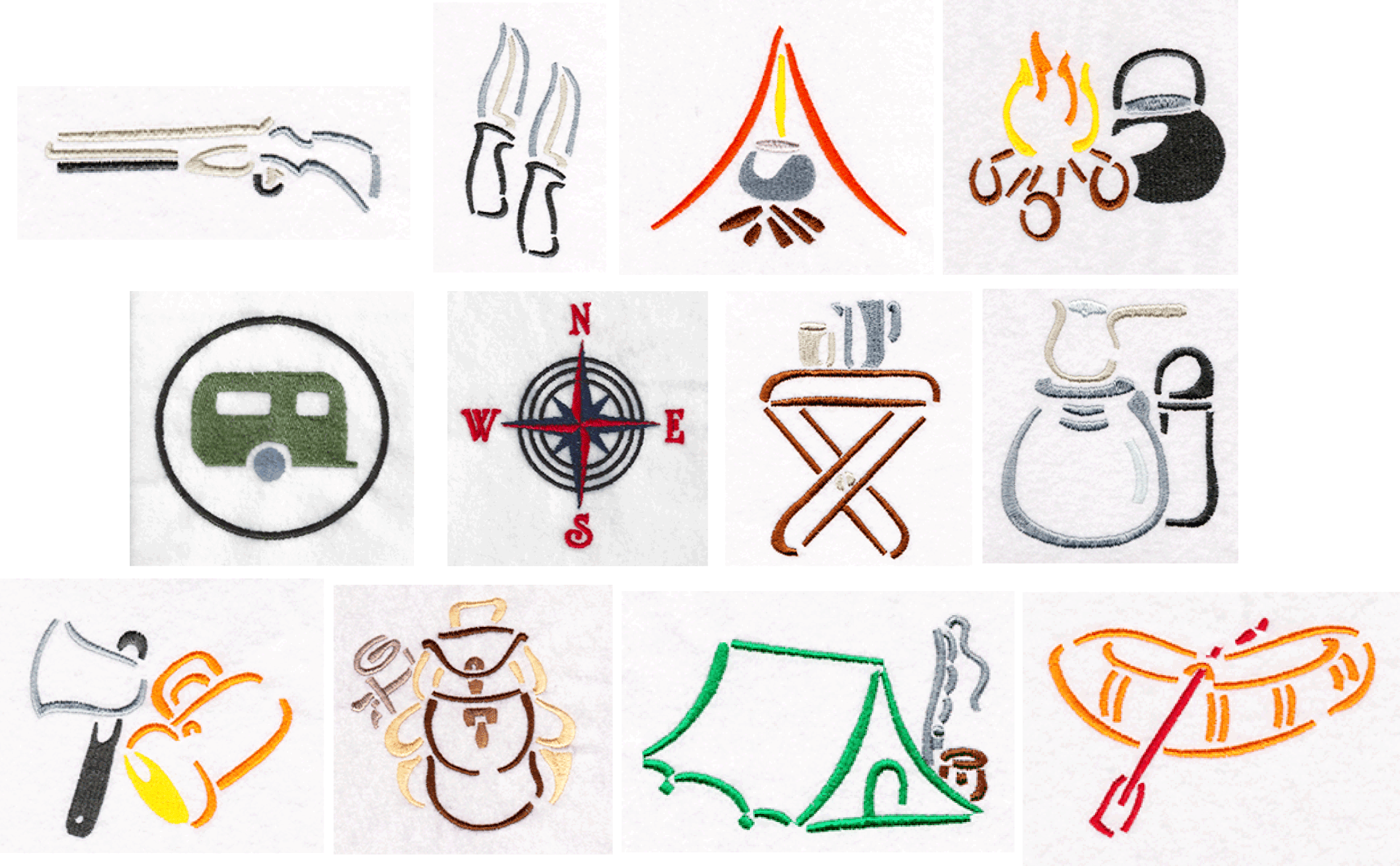 Download Camping Embroidery Designs - Full Size PNG Image - PNGkit
