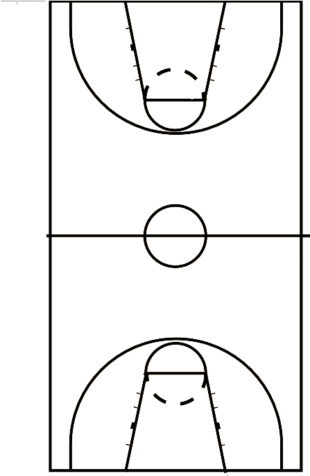 Download Transparent Basketball Court Dimensions Kopie - Basketball ...